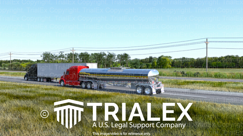 Animation 3D Still Frame - Tractor Trailer - TrialQuest Inc.