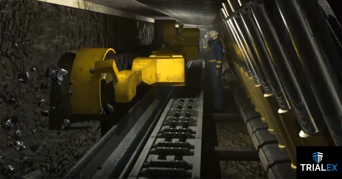 Mining oil and gas trial support with presentation visuals